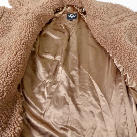 UGG | Jackets & Coats | Ugg Gertrude Long Teddy Coat Firewood Rose ...